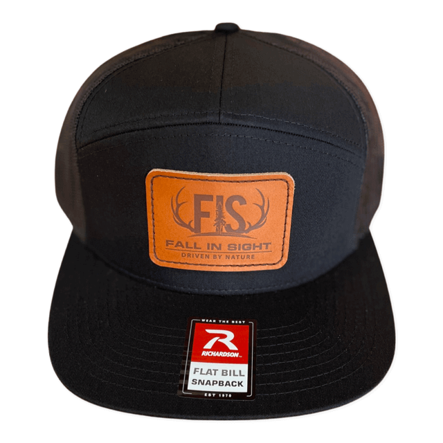 FIS Leather Patch 7 Panel Snapback Hat