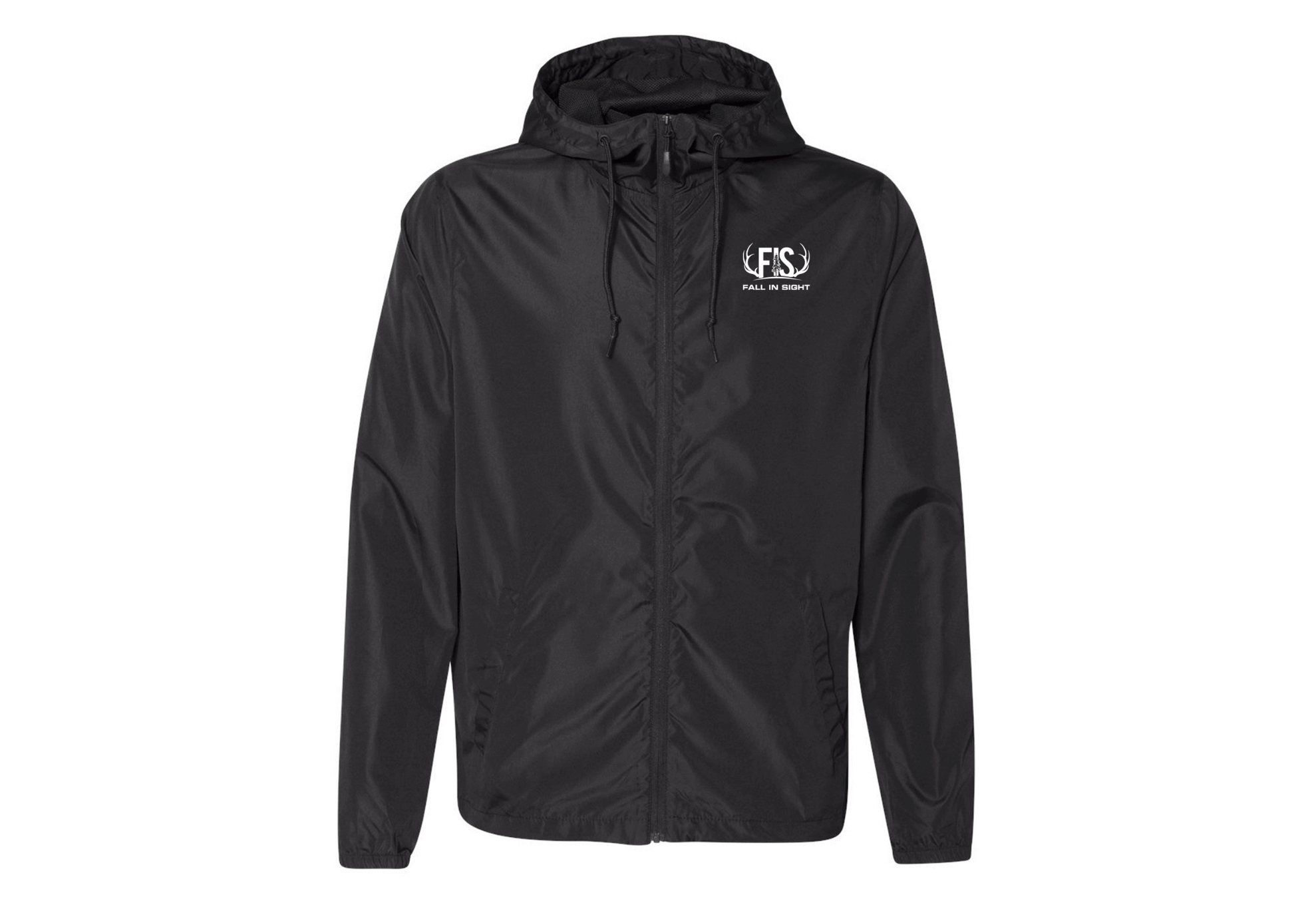 FIS Men's Standard Black Windbreaker